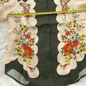 Alémais | Tops | Alemais Elisabetta Floralprint Linen Shirt And Pants ...